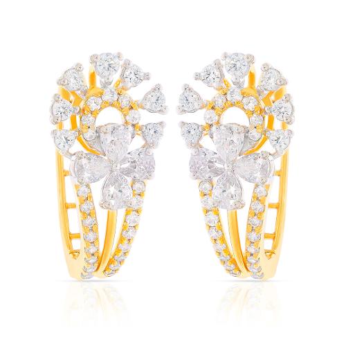 Buy Elegant Flower Diamond Bali Earrings at Best Price